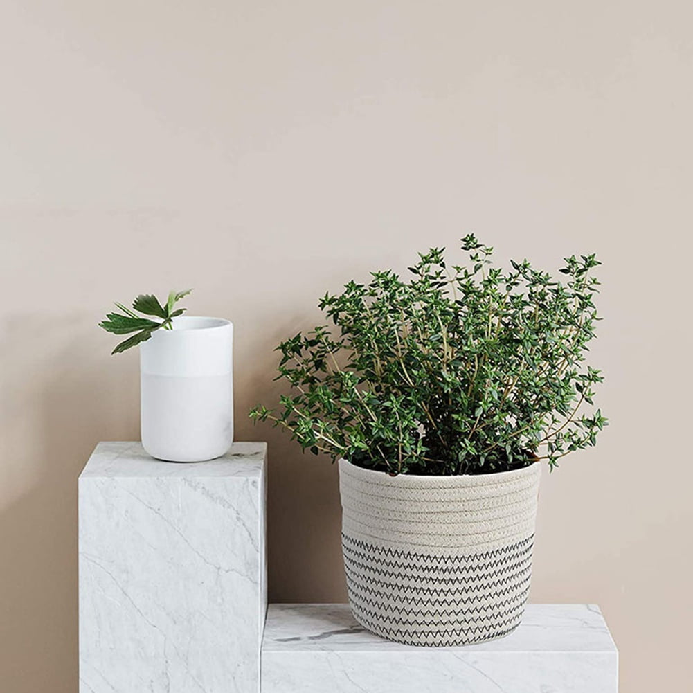 Small Hanging Basket-Cotton Rope Wall Basket with Handle,Hanging ...