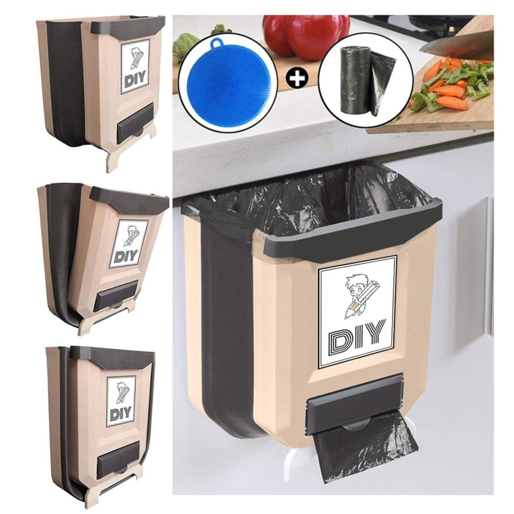 Small Hanging Kitchen Trash Can, Portable Mini Garbage Can and ...