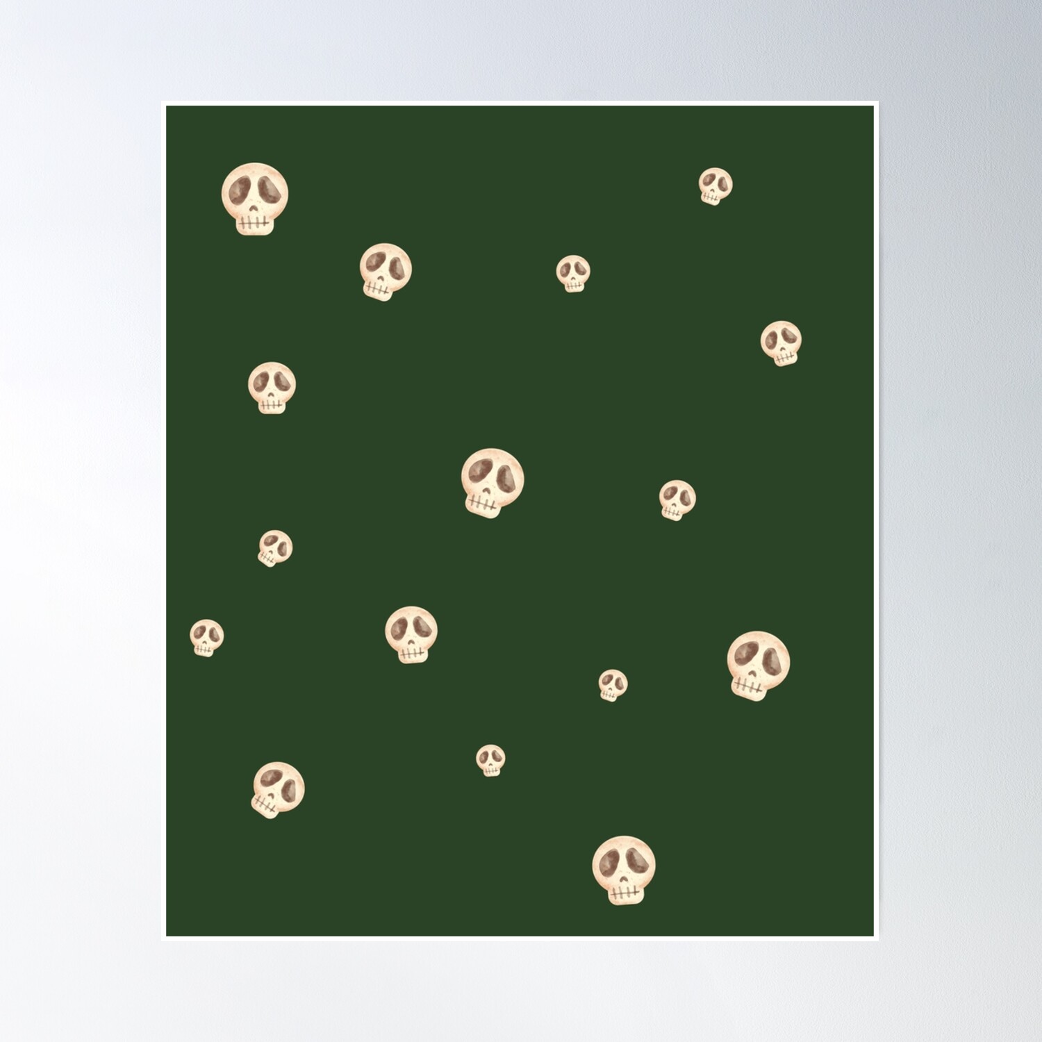 Small Head Bones - Spooky Weirdo Emocore Dark Forest Green Little ...