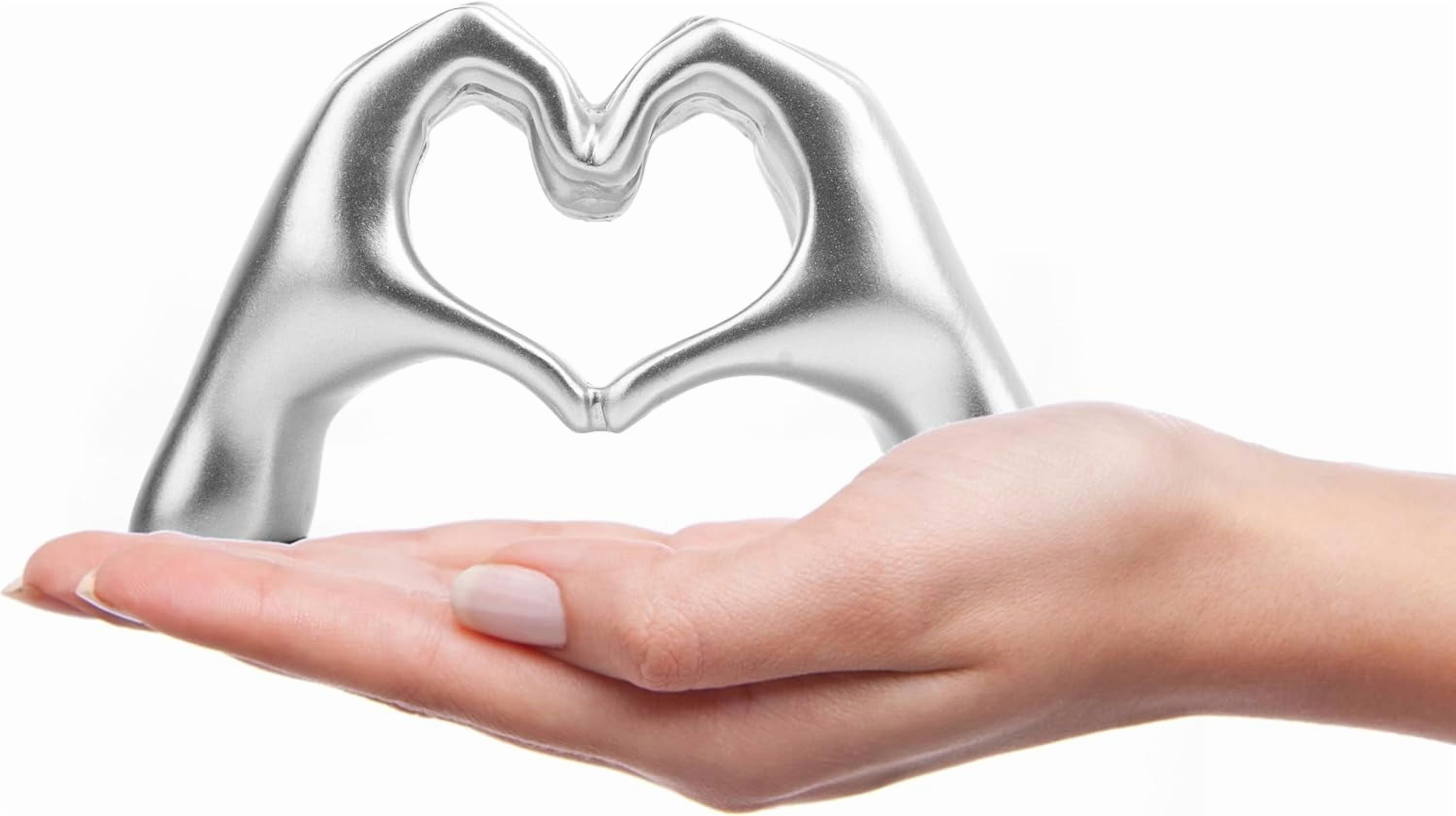 Small Heart Hands Sculpture Decor for Living Room Bedroom Bookshelf ...