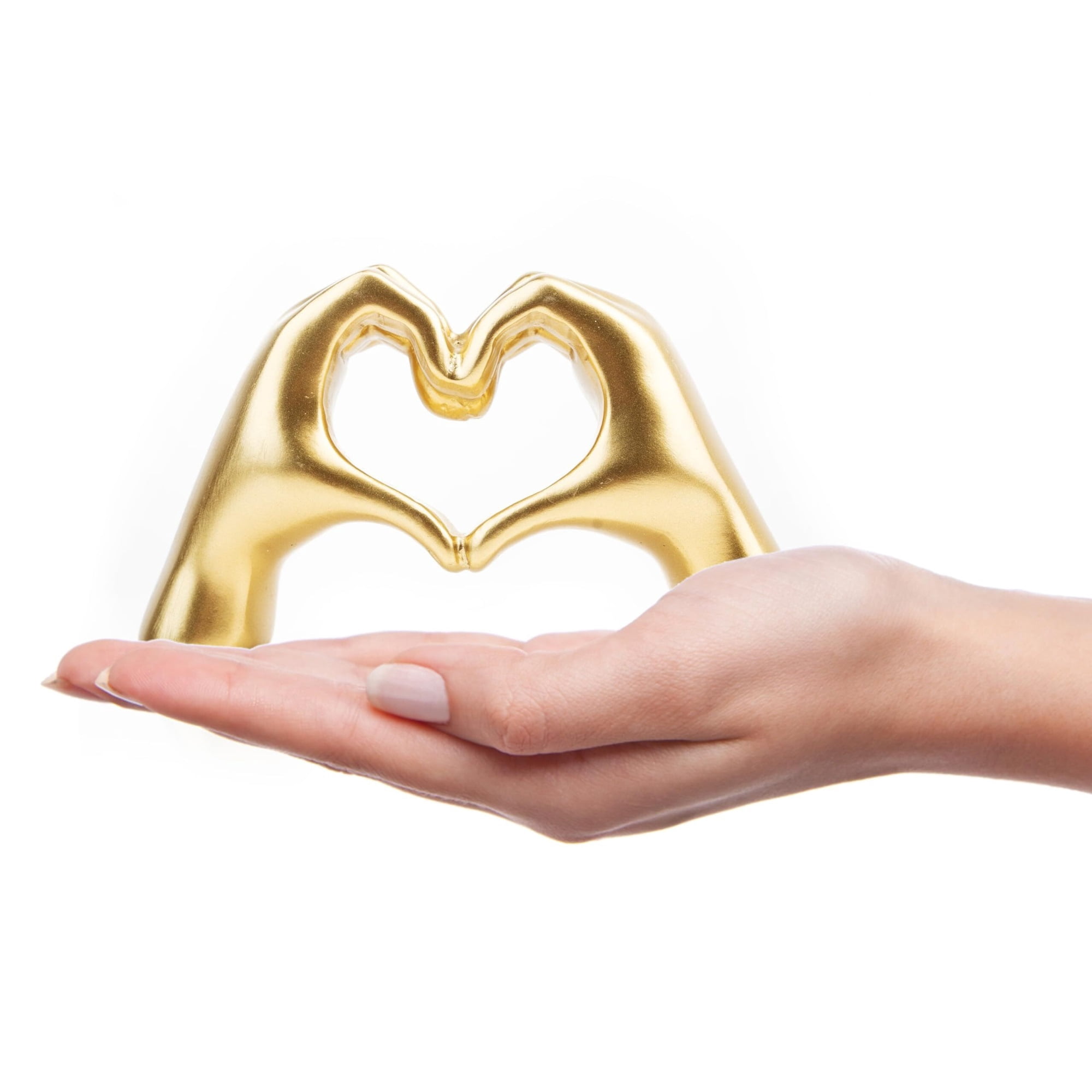 Small Heart Hands Sculpture Decor for Living Room Bedroom Bookshelf ...