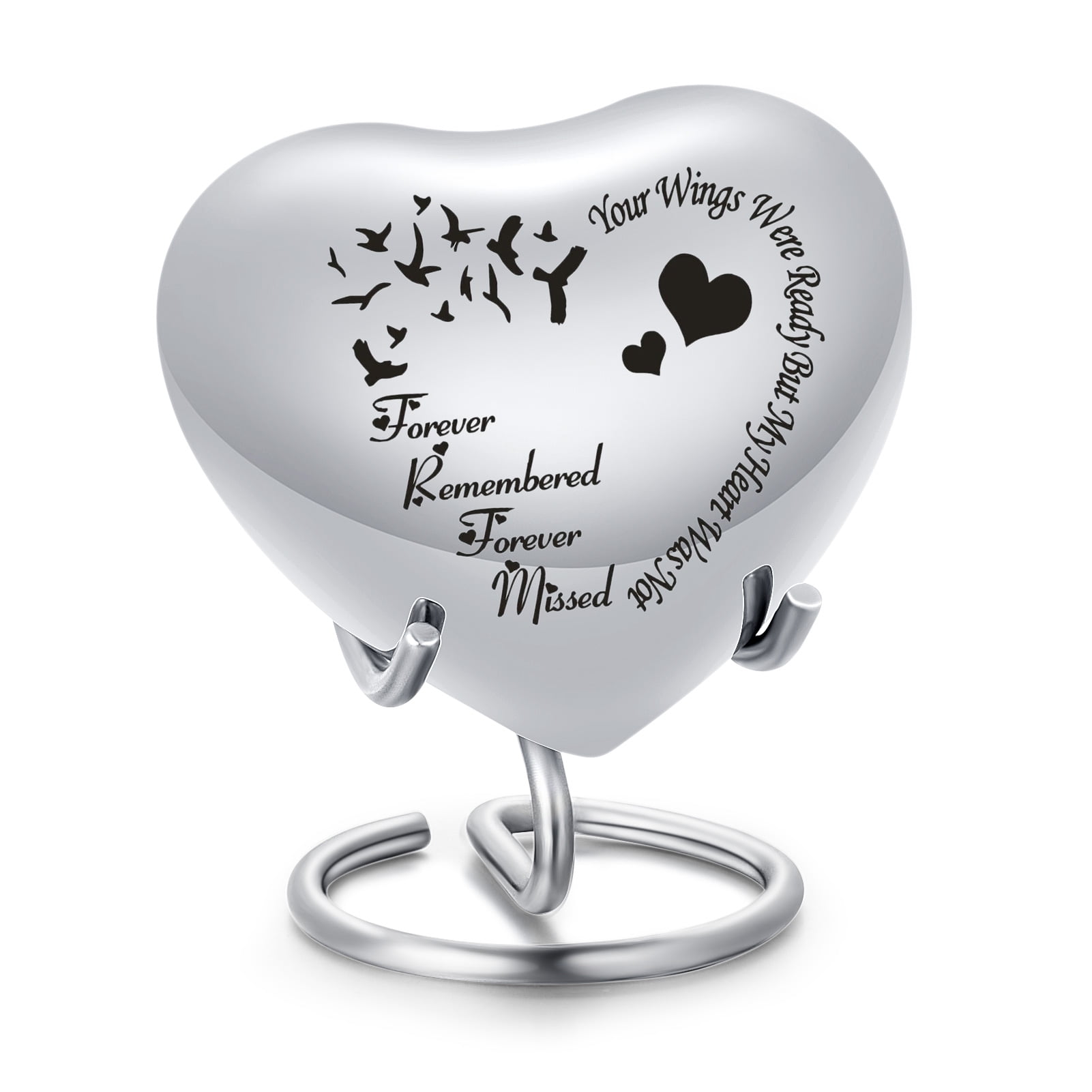 Small Heart Urn for Human Ashes - Heart Cremation Urn for Women - Mini ...