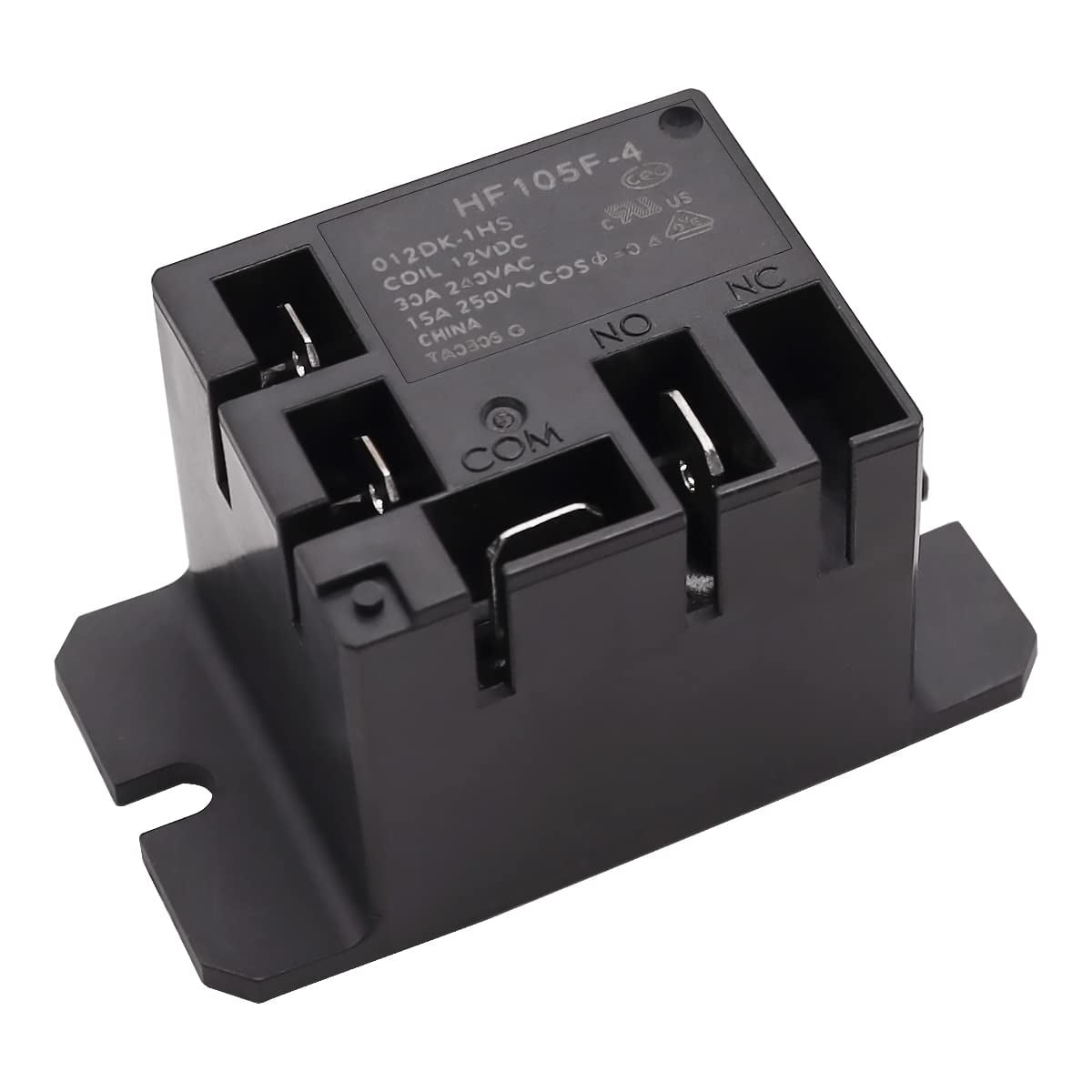 Small High-Power Relay, 12VDC, SPST, 4-Pin, 30A, RV Water Heater Relay ...