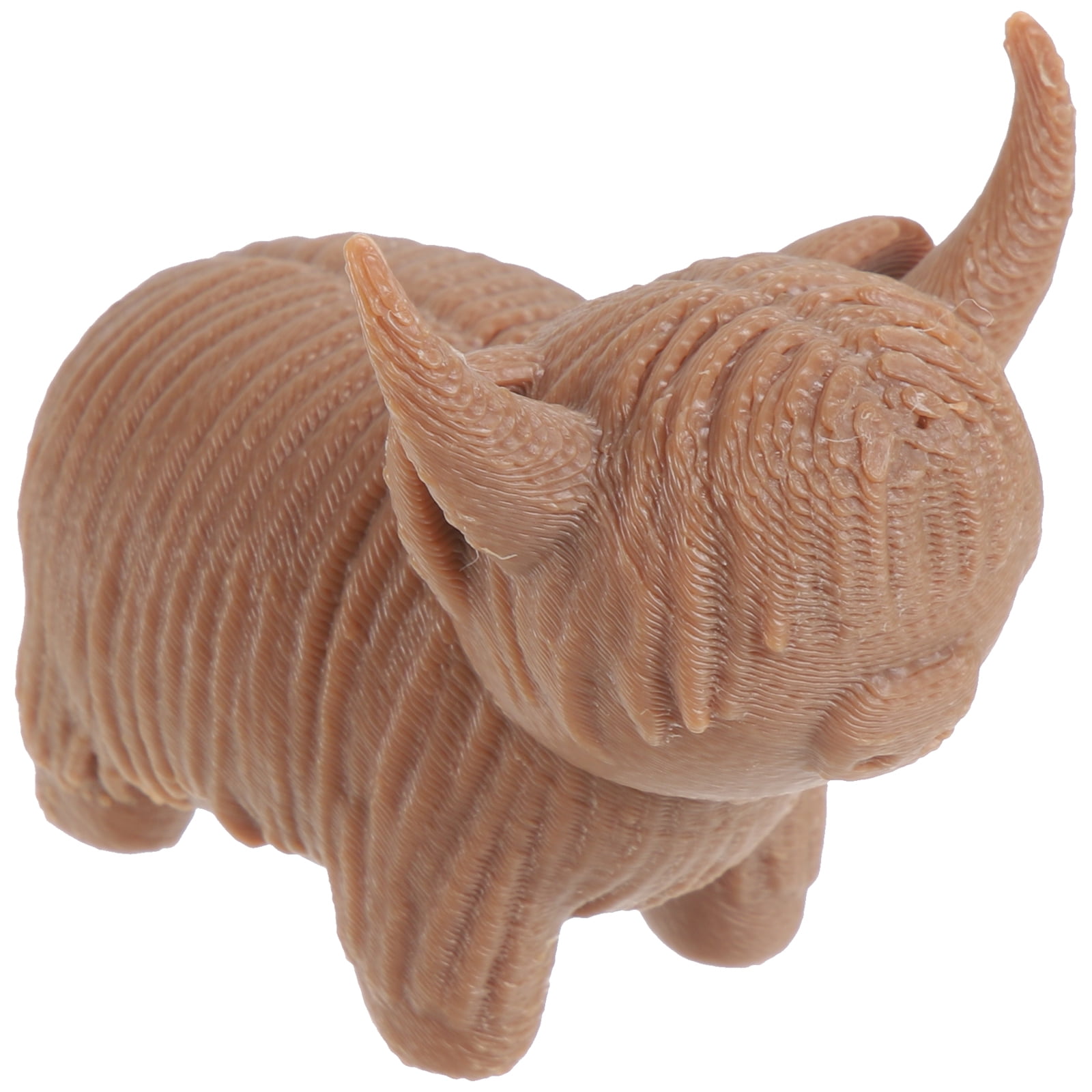 Small Highland Cow Figurine Decoration Scotland Cow Statue Tabletop ...