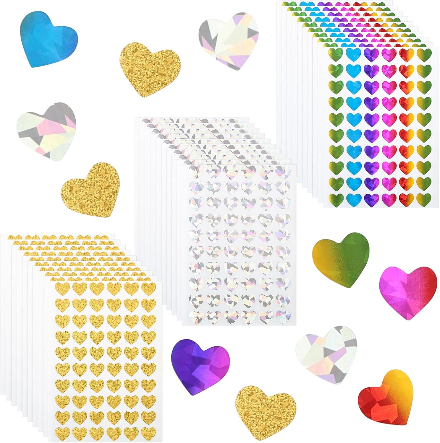 Small Holographic Star Stickers for Kids Reward, Sparkly Sticker for ...