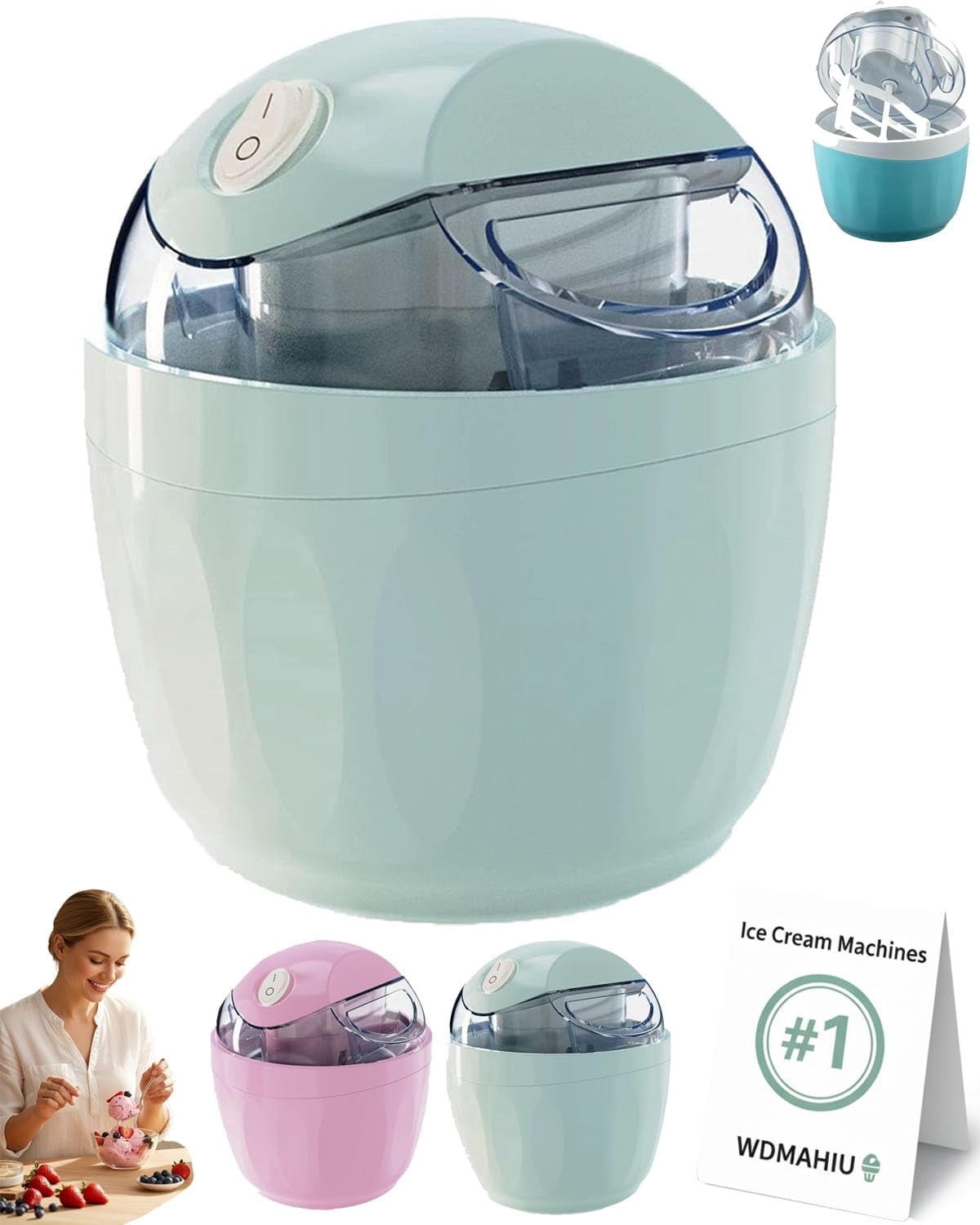 Small Home Mini Ice Cream Maker, Just 15 Minutes, DIY Mini Ice Cream ...