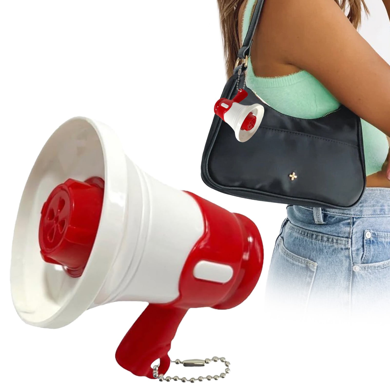 Small Horn Ornament Red - Funny Megaphone Toy Record and Play Prank ...