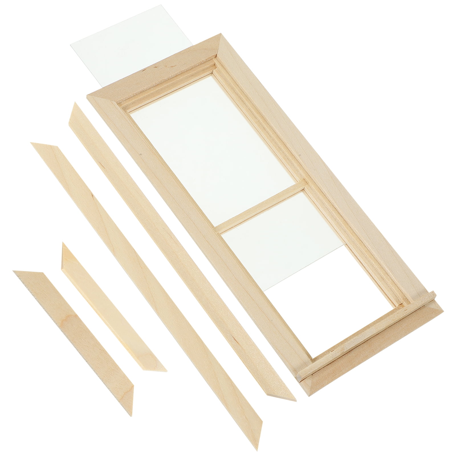 FENGGUIQU Mini Window Model Mini House Adornment Wooden Material ...