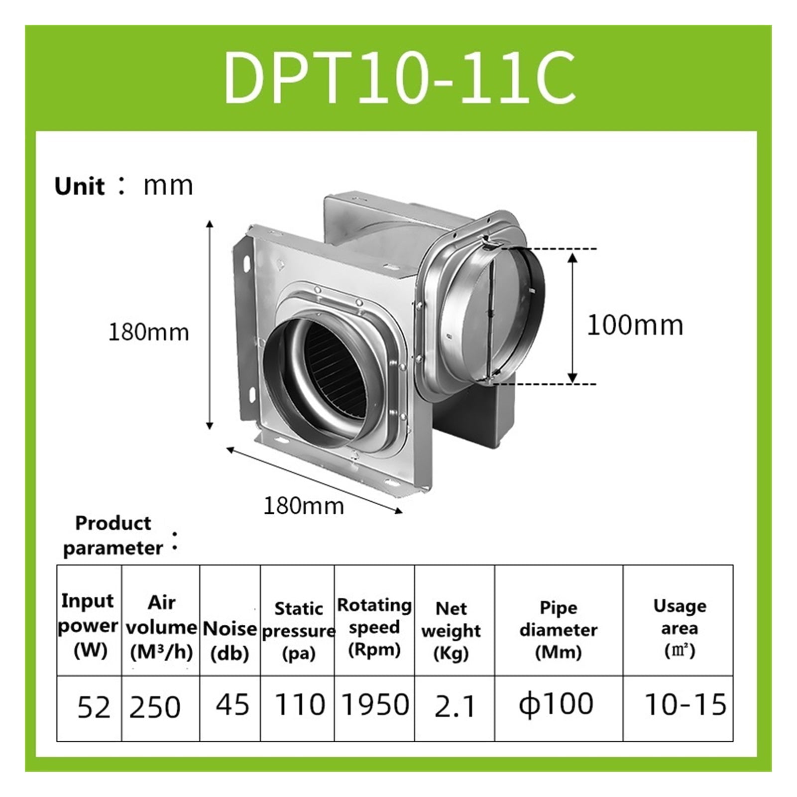 Small Household Silent Split Stainless Steel Centrifugal Pipe Fan ...