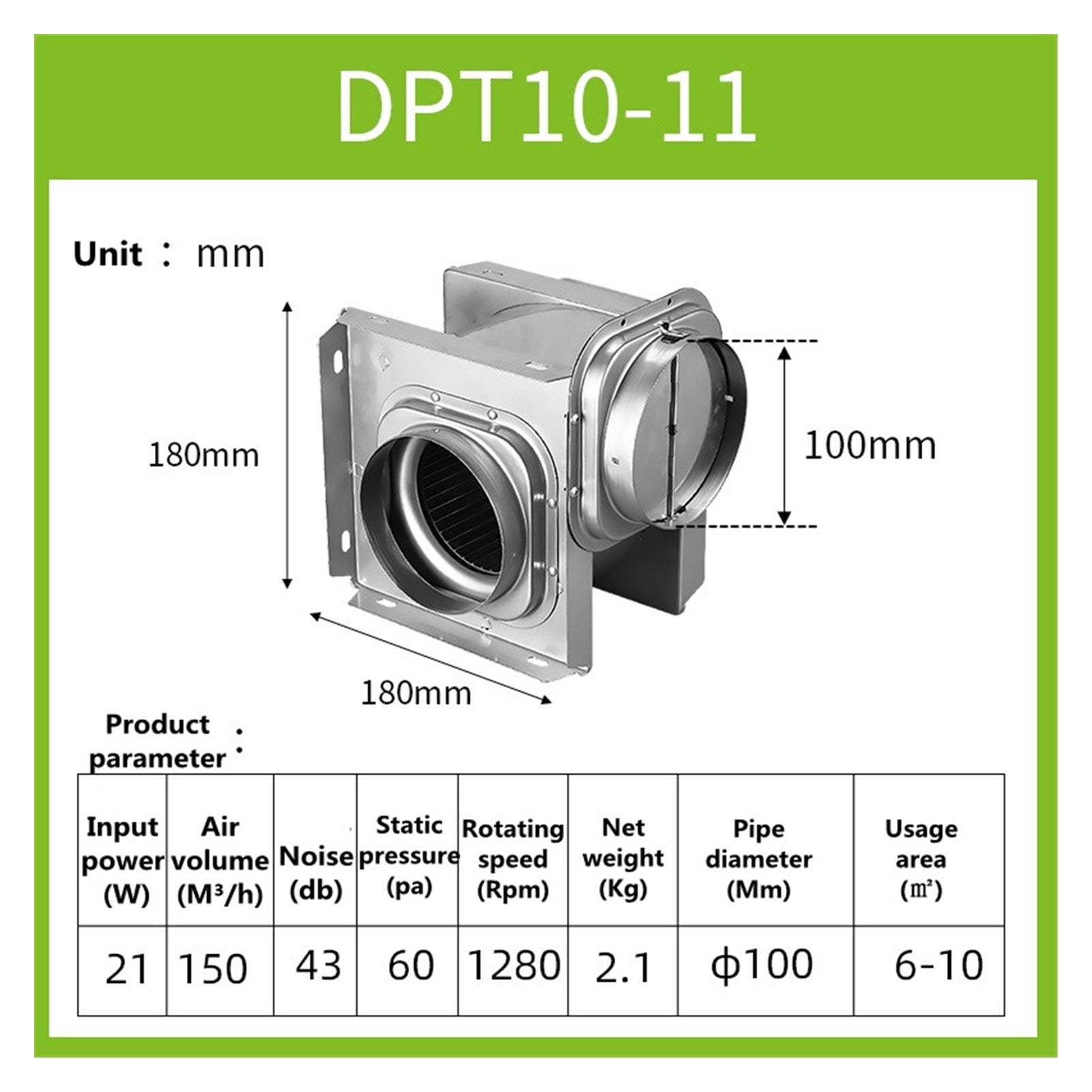 Small Household Silent Split Stainless Steel Centrifugal Pipe Fan ...