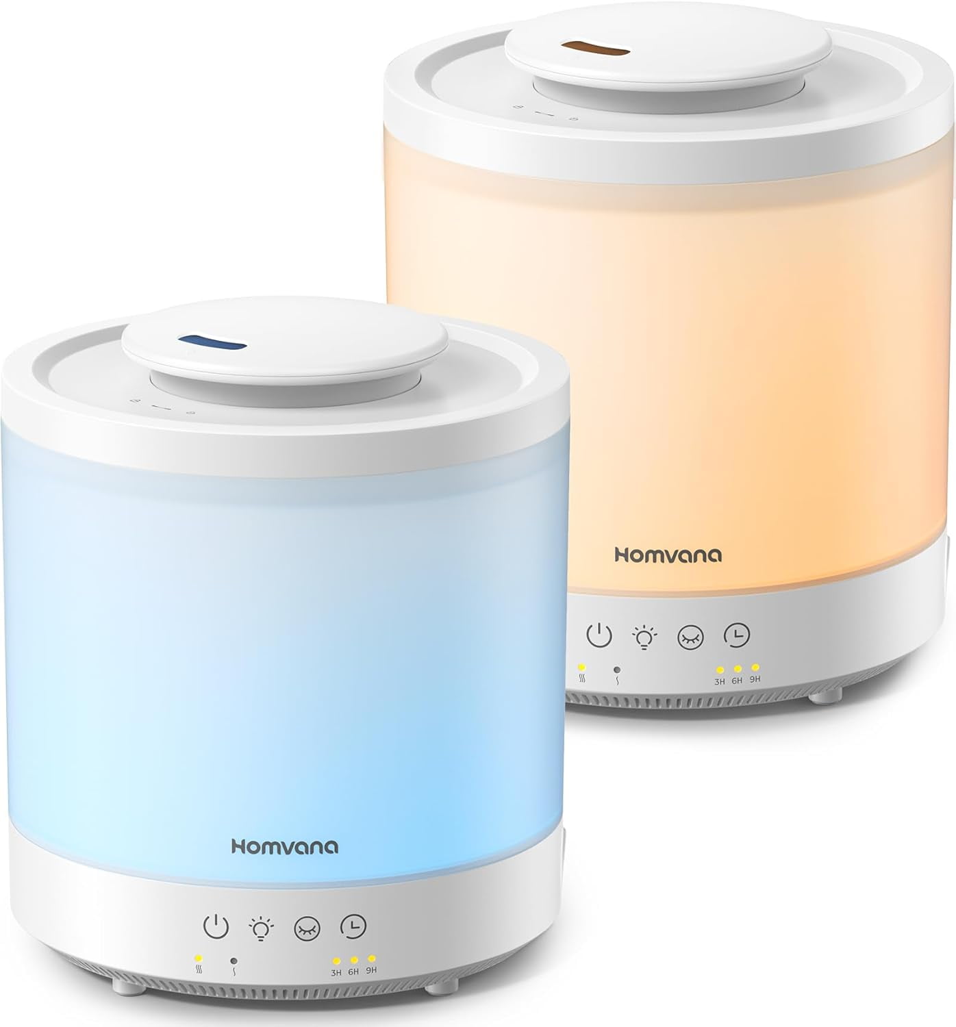 Small Humidifiers for Bedroom - 2 Packs 1.5L Cool Mist Top Fill ...