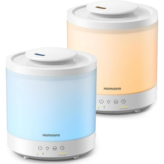 Small Humidifiers for Bedroom - 2 Packs 1.5L Cool Mist Top Fill ...