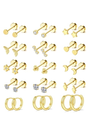 Surgical Steel Earrings Screw Backs
