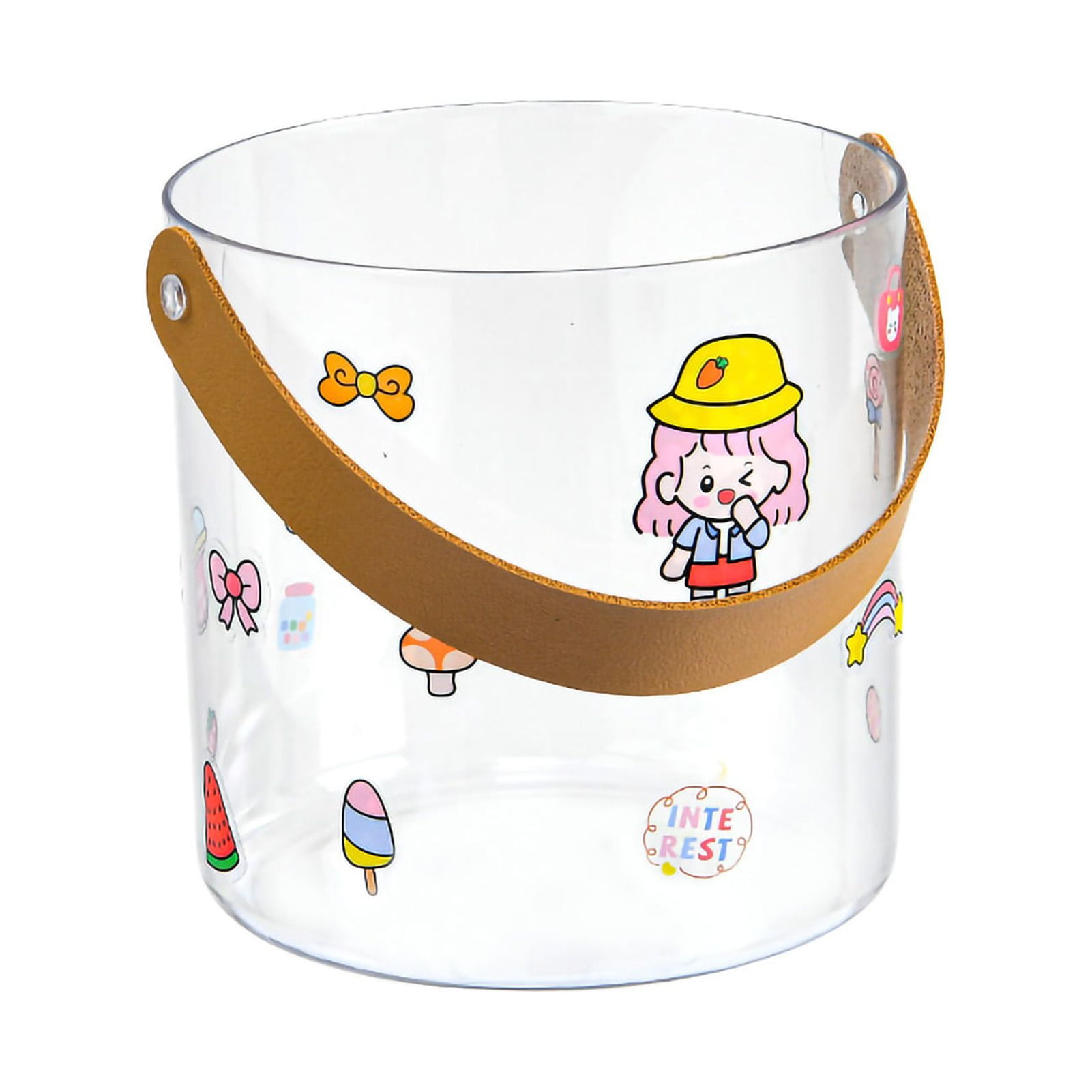 Small Ice Bucket Household Transparent Ice Wine Barrel Picnic Beer ...