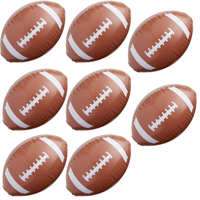 Small Inflatable Football Party Plastic Inflatable Toy, 8 CT, 6.5 ...