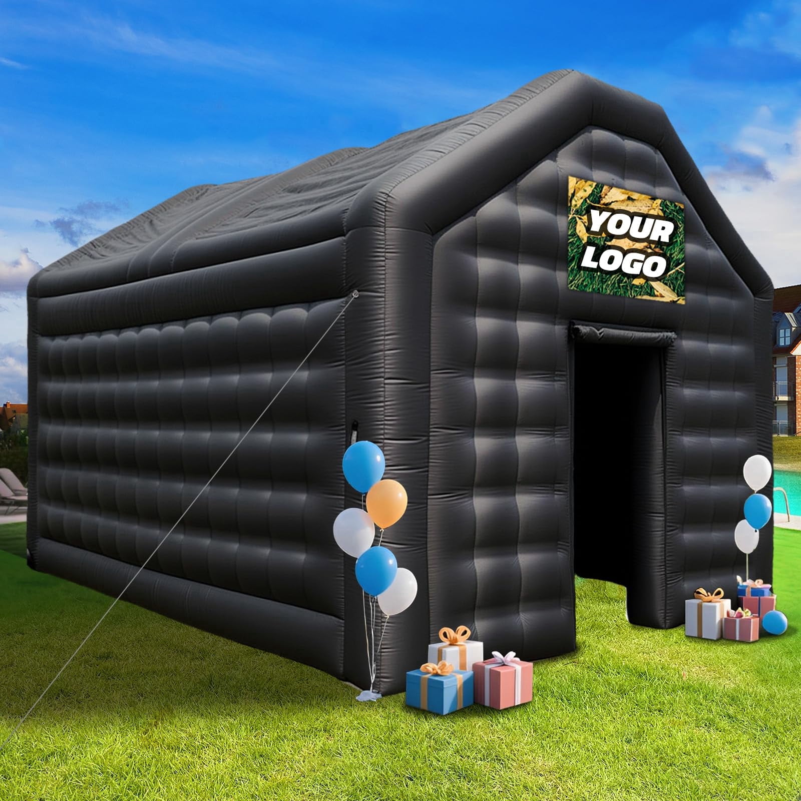 Small Inflatable Nightclub Tent 16.5x13x11.5Ft with Blower, Oxford ...