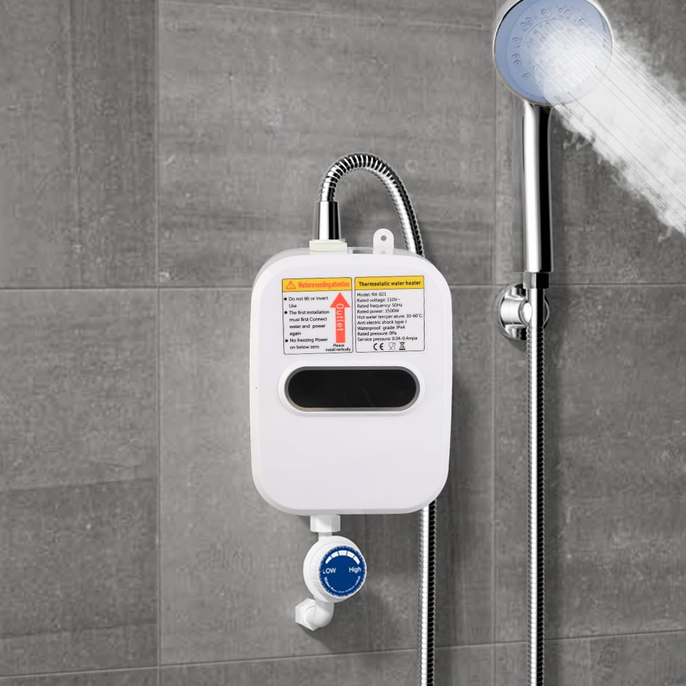 Small Instant Electric Water Heater LCD Temperature Display IPX4 Quick ...