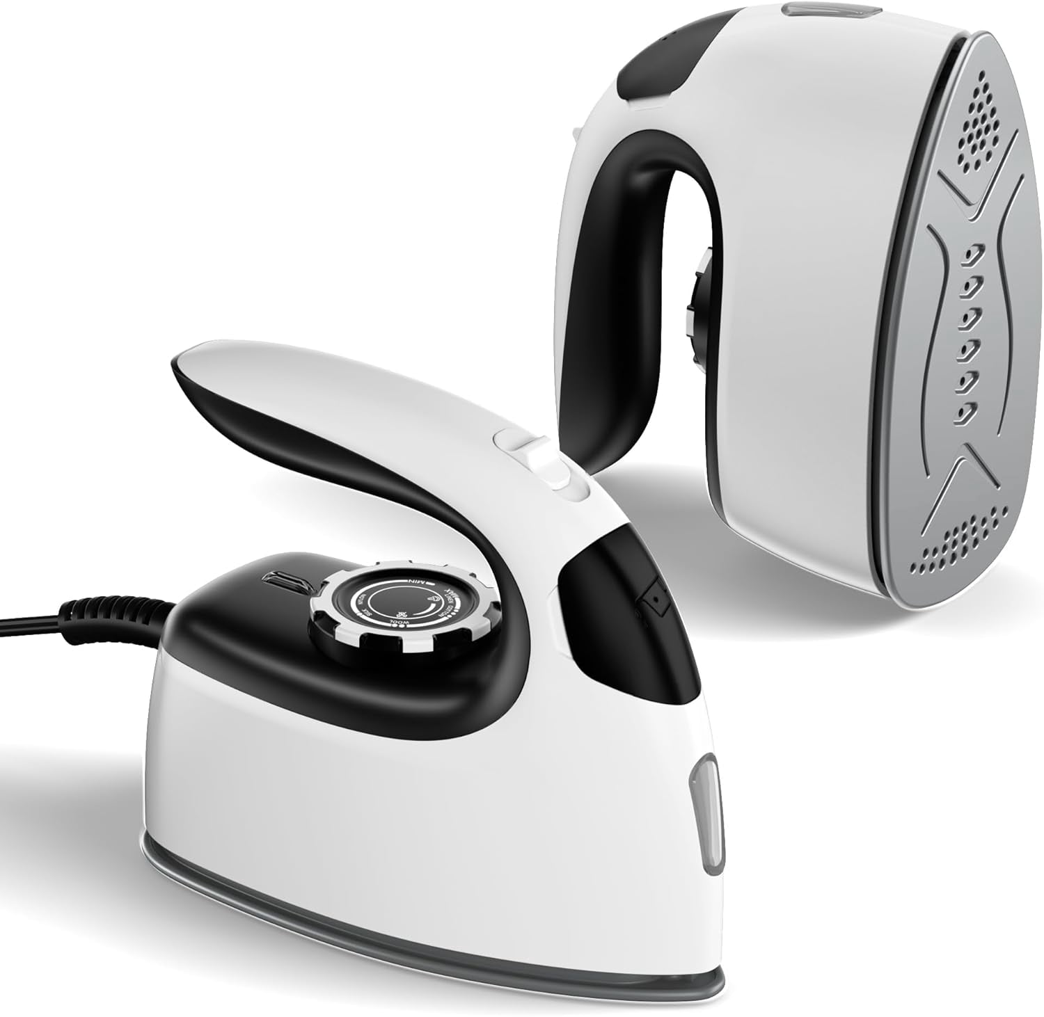 Small Iron for Clothes with Steam,Travel Portable Non-Stick Soleplate ...