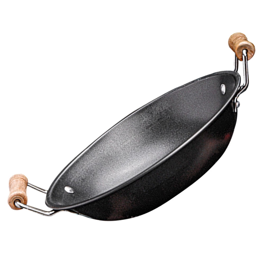 Small Iron Pot Work Cookware Cooking Stainless Steel Wooden - Walmart.com