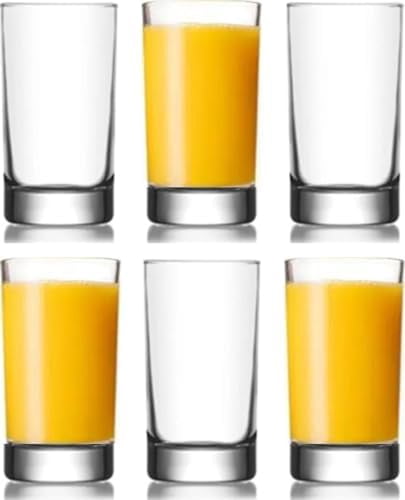 Small Juice Glasses, Mini Clear Glass Cups Tumblers, 5. Oz, Drinking ...
