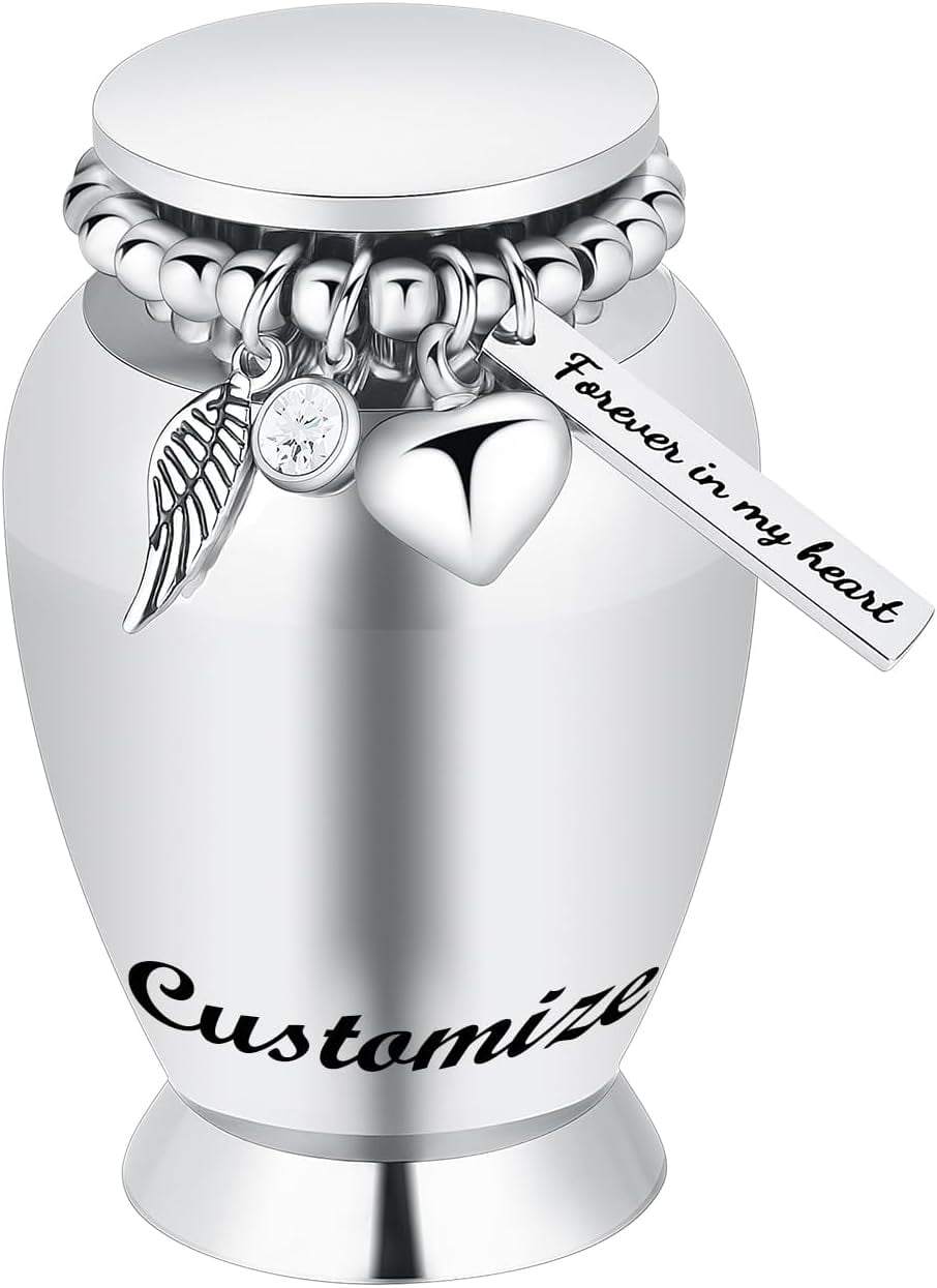 Small Keepsake Cremation Urns for Human Ashes Heart Case and Funnel ...