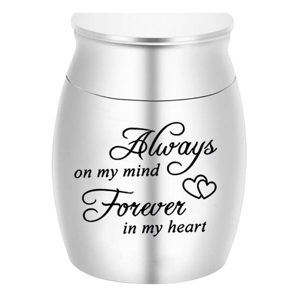 Small Human Funeral Keepsake Urn for Ashes, Mini Portable Stainless ...