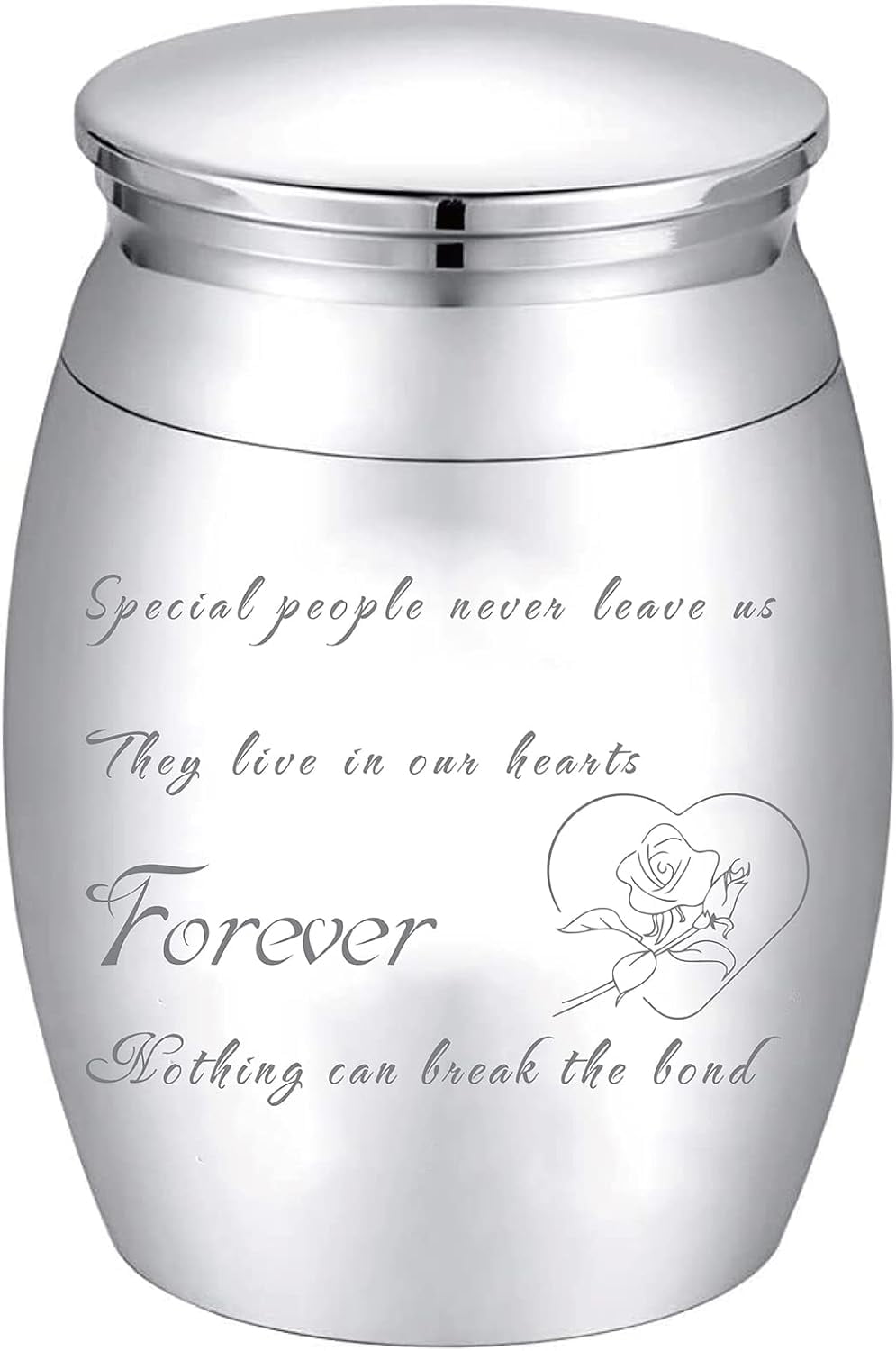 Small Keepsake Urn for Human or Pet Ashes Memorial Mini Urns Stainless ...
