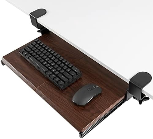 Small Keyboard Tray, Under Desk Pull Out with Extra Sturdy C Clamp ...