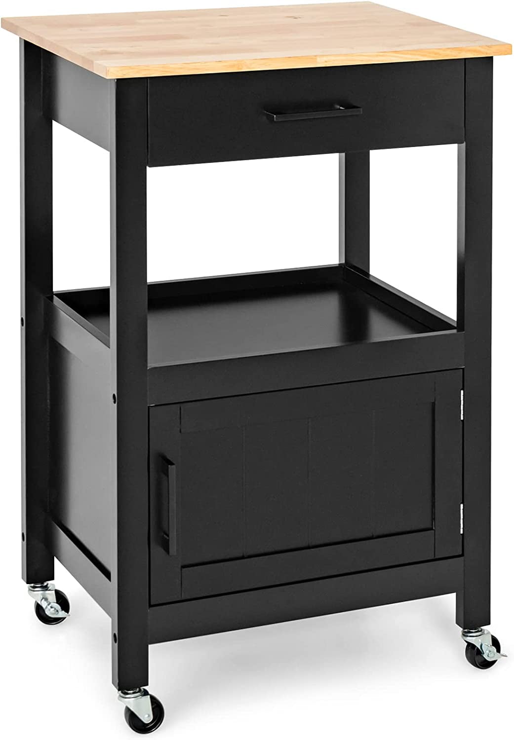 Small Kitchen Island with Rolling Kitchen Cart on Wheels with Drawer ...