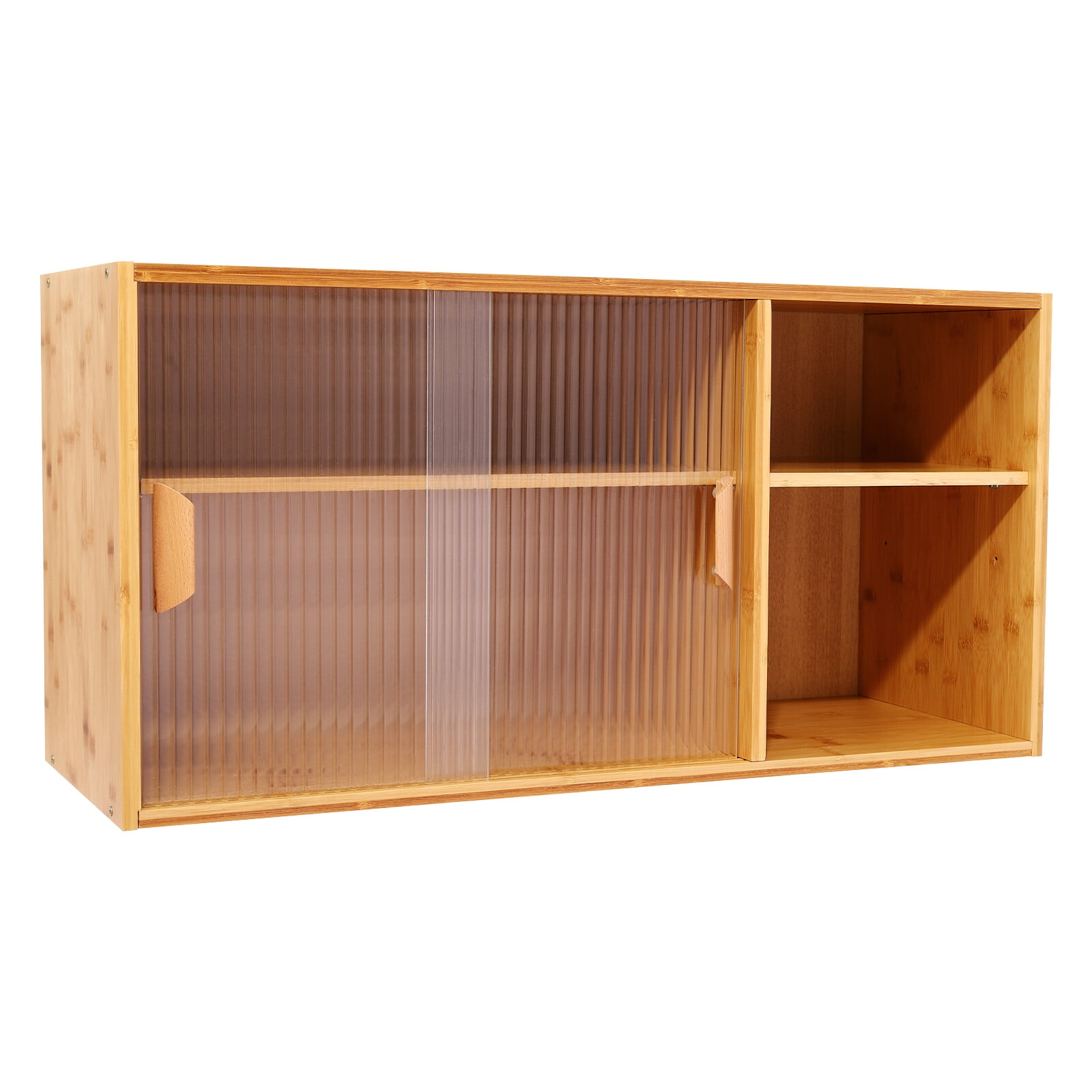 Small Kitchen Pantry Cabinet Wall Sideboard with Glass Doors Cupboard ...