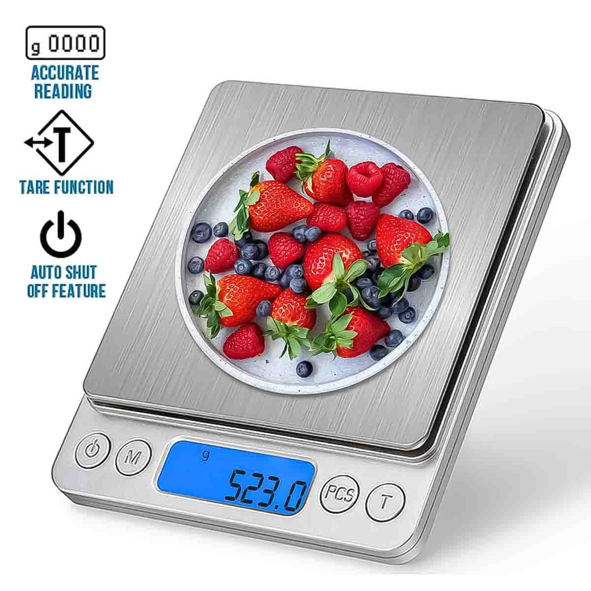 Small Kitchen Scale, 3kg/0.1g Mini Food Electronic Scale, High Accuracy ...