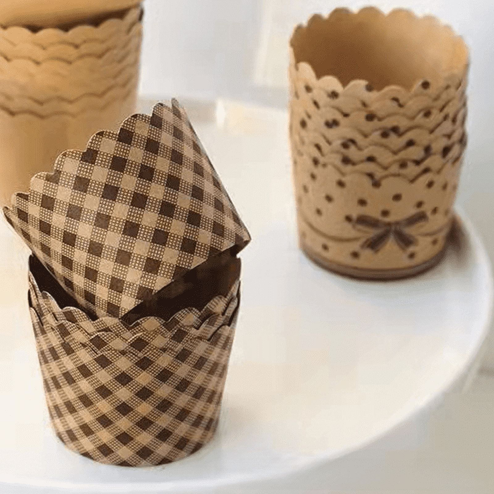 Small Kraft Paper Machine-made Cup Mafen Cup Cake Cups Temperature ...