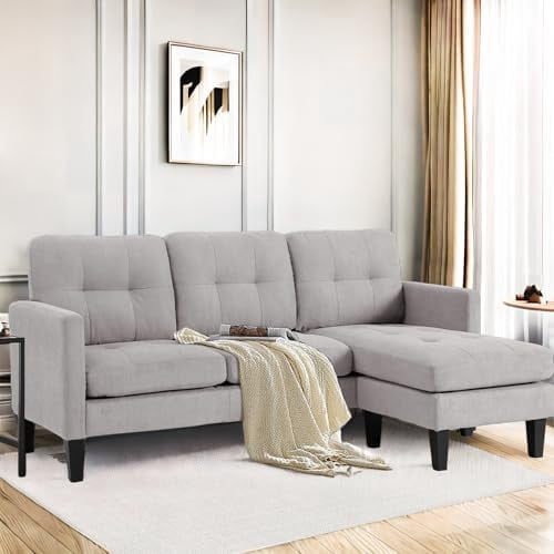 Small L Shape Couch, Modular Sectional for Living Room, Convertible ...