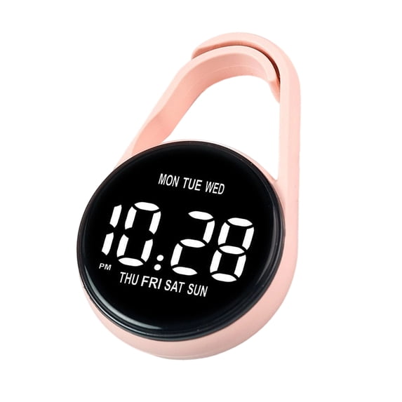Small LED Electronic Clock Clip On School Exam Plastic Touch Control ...