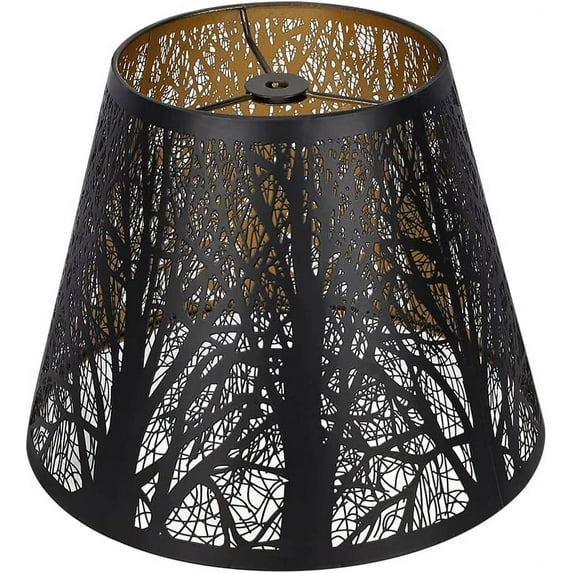 Small Barrel Metal Lampshade with Tree Pattern, Spider Installation, 6 ...