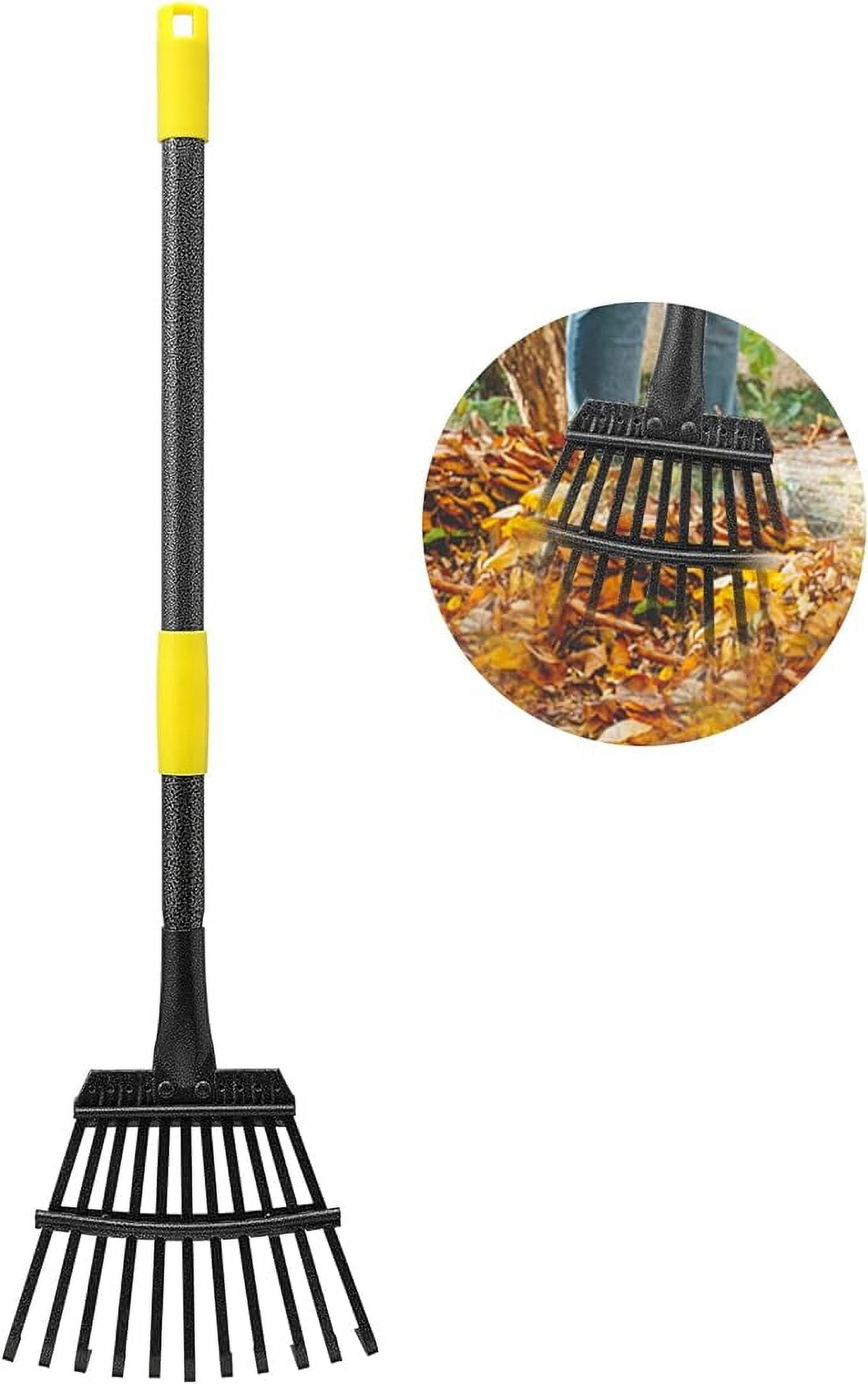 Small Leaf Rake for Lawns 6ft, 11 Tines Heave Duty Rake for Leaves, 73 ...