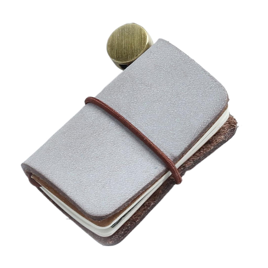 Small Leather Notebook 1.25x1.88Inch Pocket Journal Notepads Refillable ...