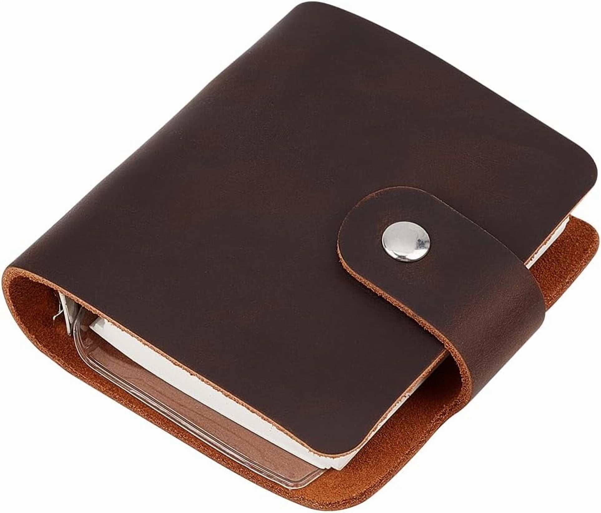 Small Leather Journal 3.7 x 3.5" Notebook A9 Travel Vintage Daily Memo ...