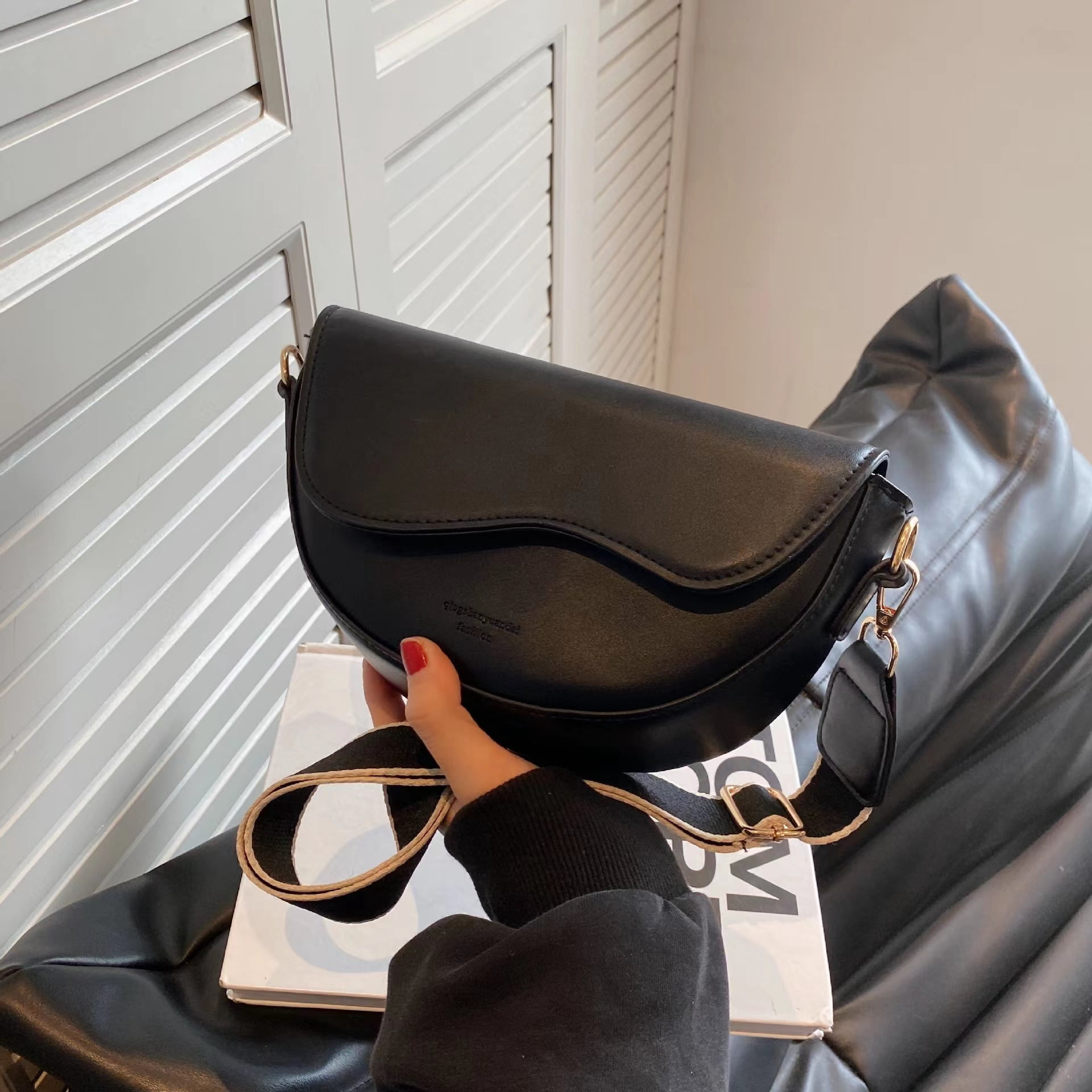 Small Leather Saddle Armpit Bags for Women 2023 Summer Chain Shoulder ...
