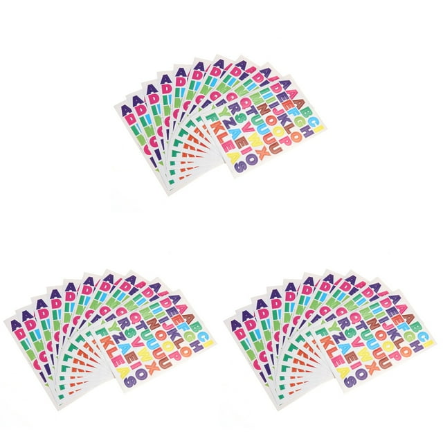 Small Letter Stickers Capital Letters Colored Labels Craft Supplies ...
