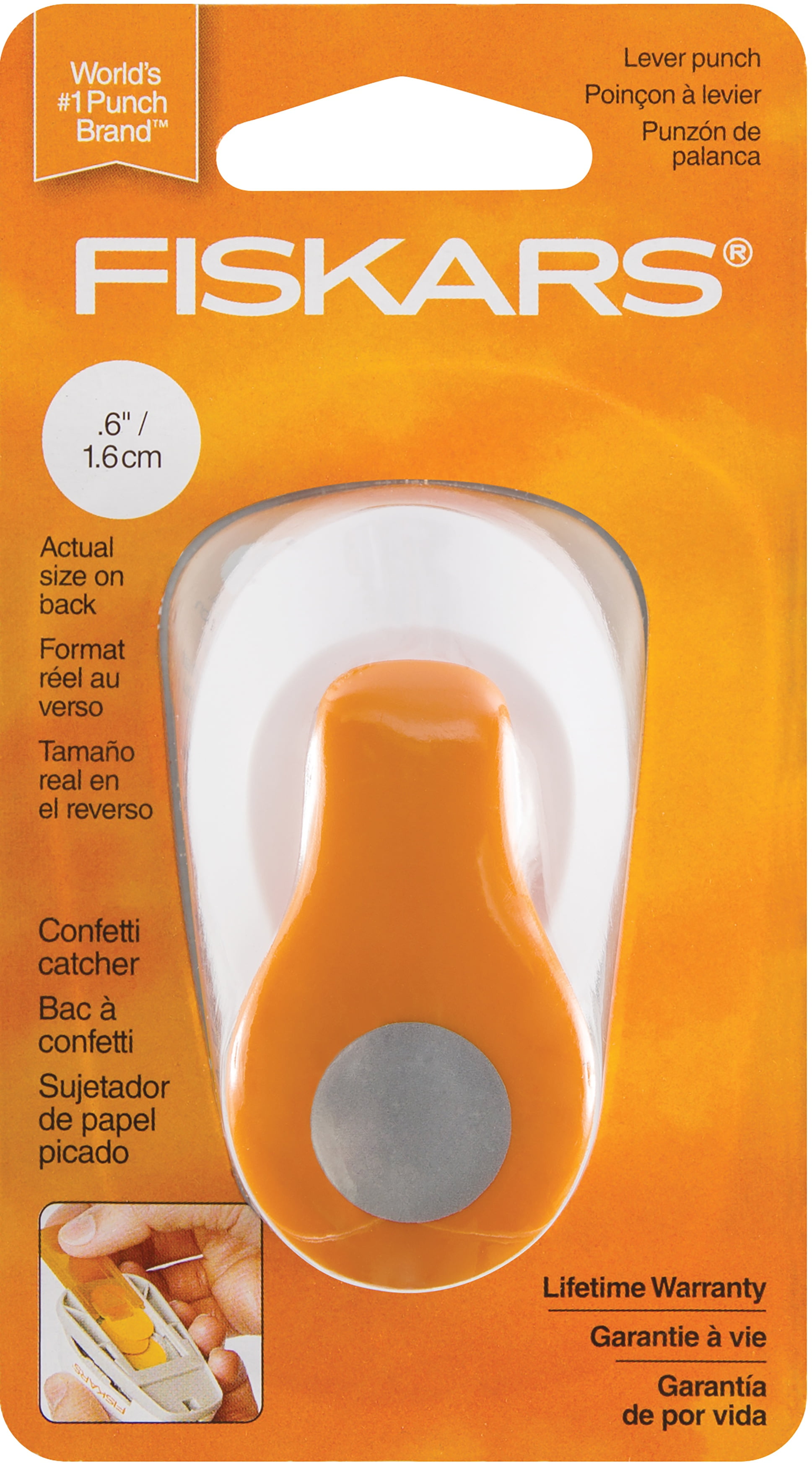 Fiskars Small Lever Punch - Small Circle, .6 Inch, 1 Pack of 3 Piece ...