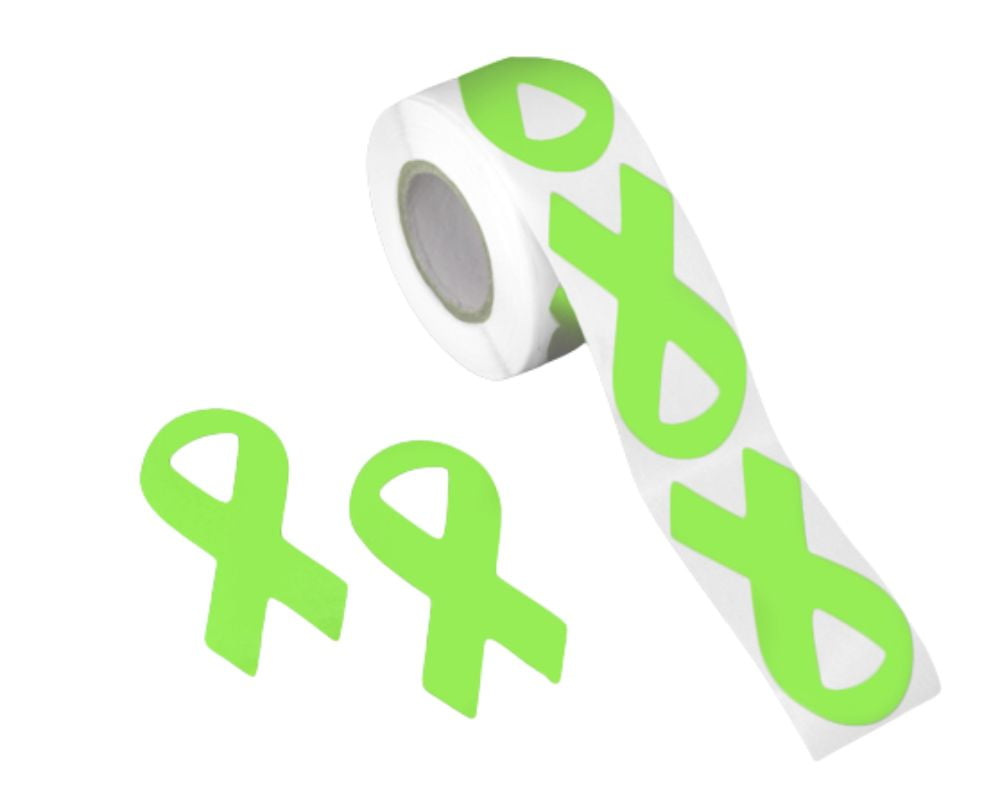 Small Lime Green Ribbon Stickers (250 per Roll) - Walmart Business Supplies