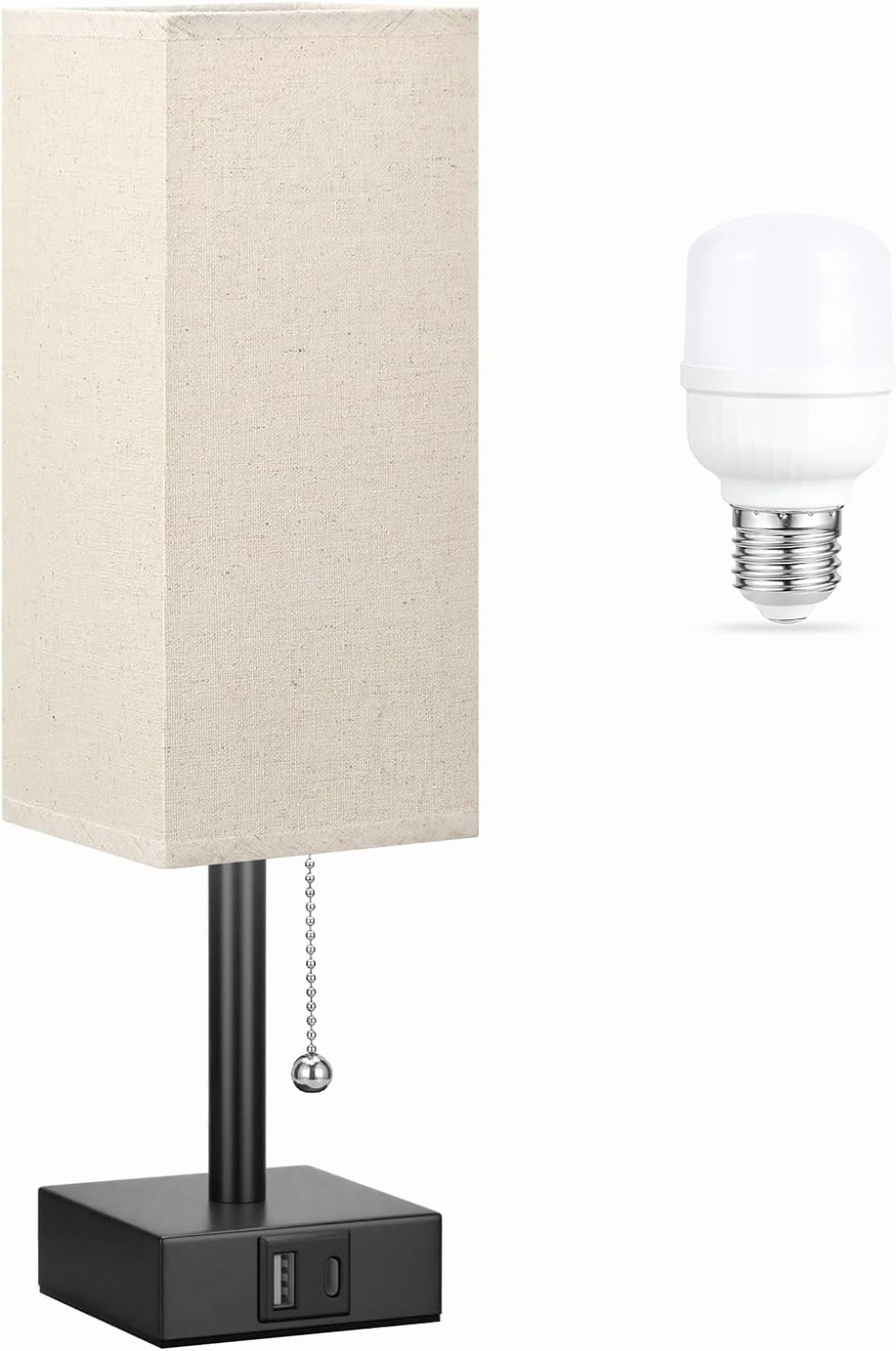 Small Linen Bedroom Lamp - 3 Color Temperature 3000K 5000K 4000K ...