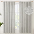 Small Linen Cafe Curtains 36 Inch Length Natural Semi Sheer Rod Pocket ...