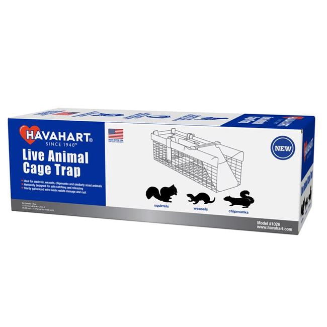 Small Live Catch Cage Trap for Chipmunks, Squirrels & Weasels - Walmart.com