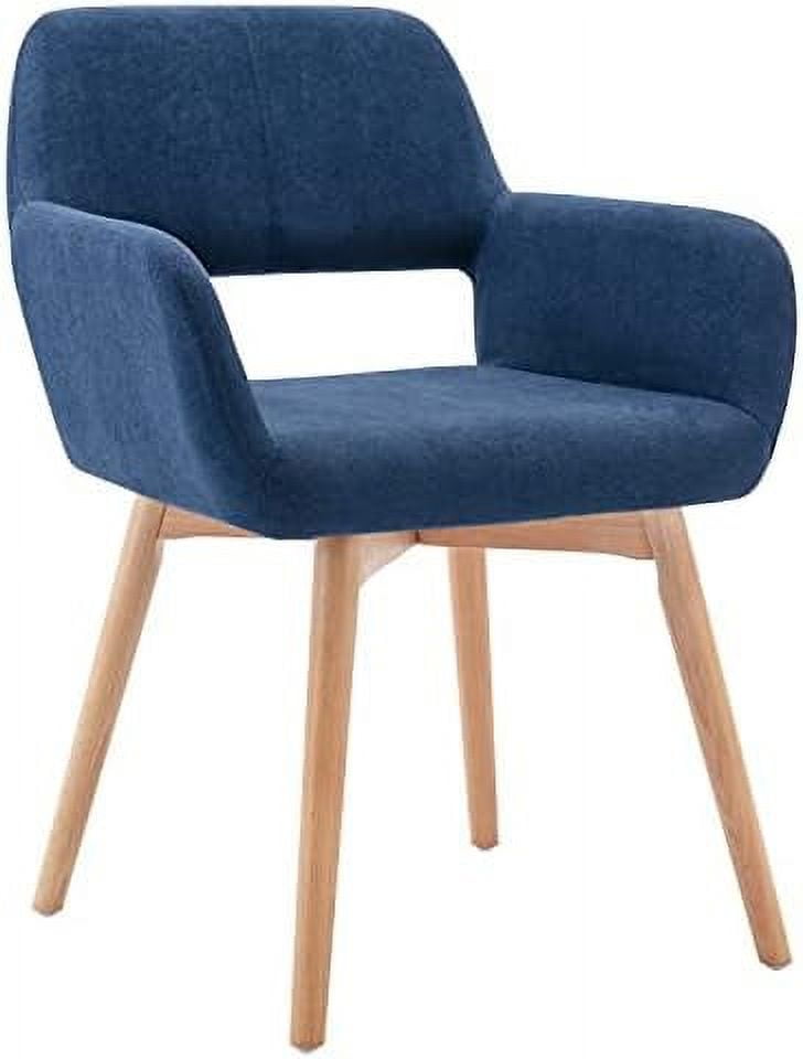 Small Living Room Accent Arm Chair Brushed Fabric Low Back Desk Chair ...