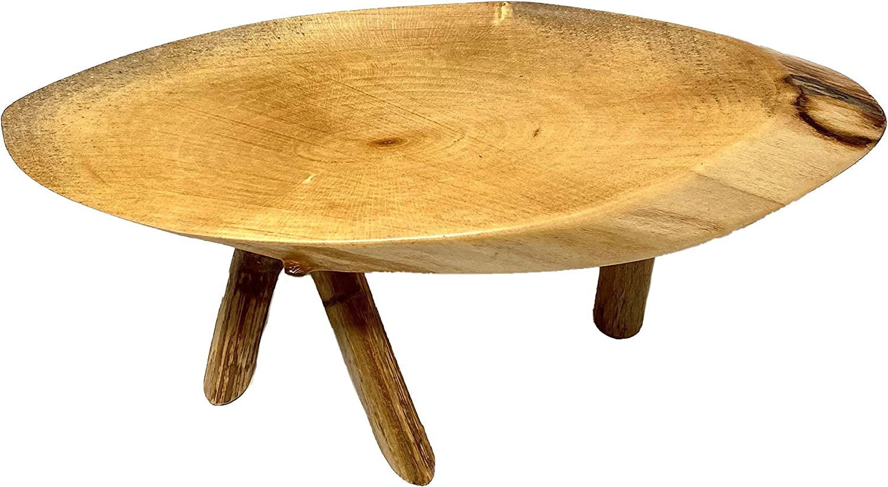 Small Long Wood Slice Plant Stand, Mini Wooden Stool Vase Stand ...