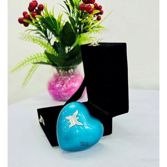 Small Love Heart Urn for Human Ashes | Mini Keepsake Funeral Ash ...