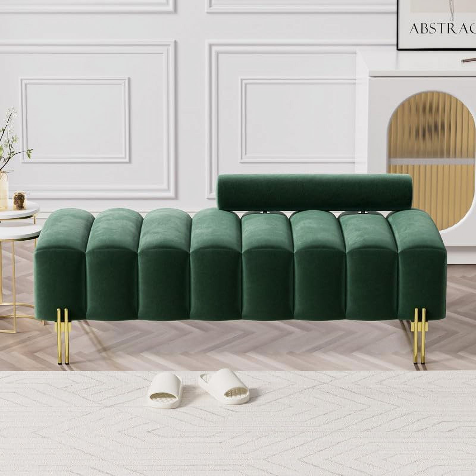 Small Loveseat Sofa Couch, 52.2" Modern Velvet Mini Couch for Bedroom ...