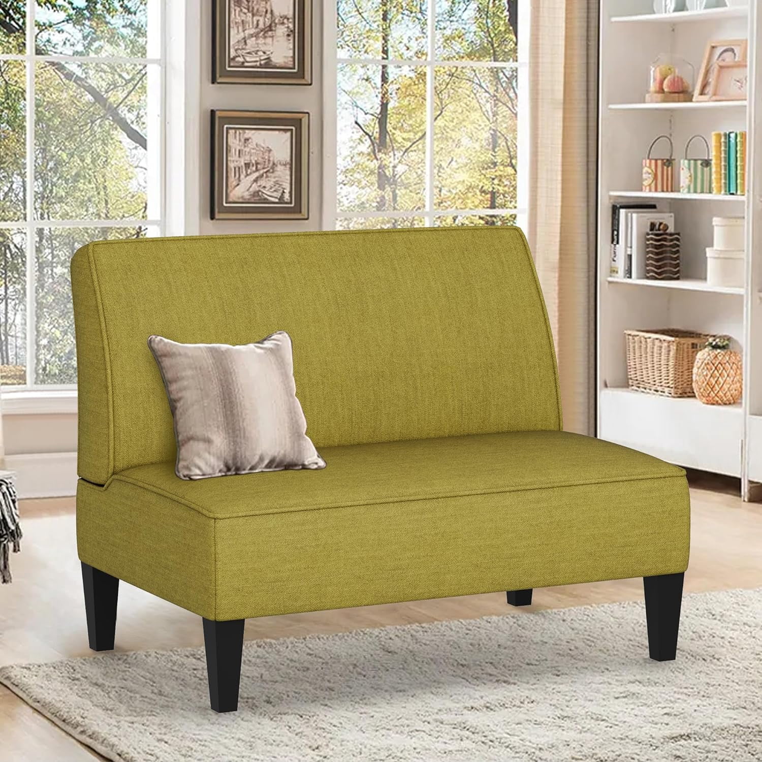 Small Loveseat-Sofa Upholstered Small Sofa Couch Mini Love seat Sofas ...